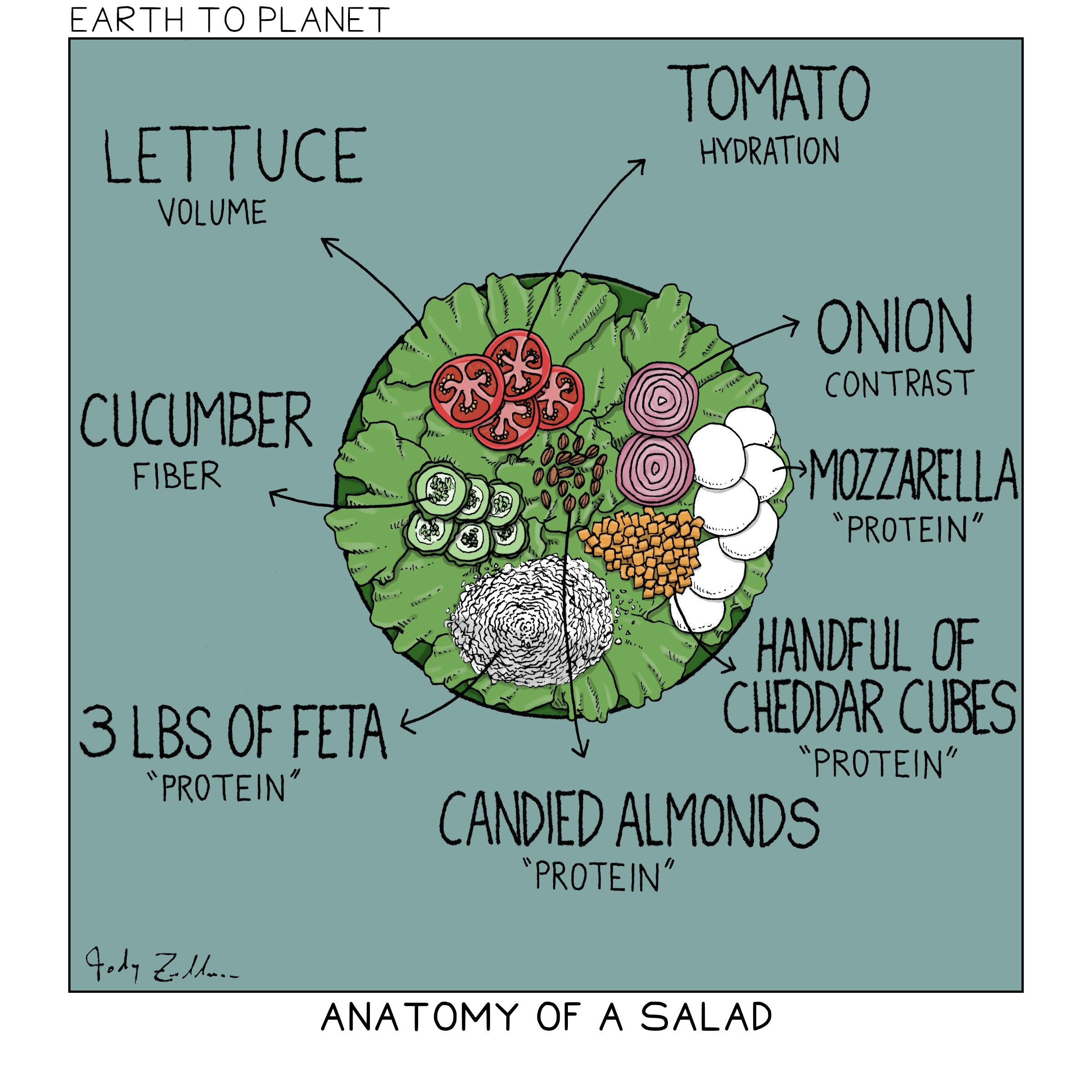 Anatomy of a Salad | Earth To Planet Comics