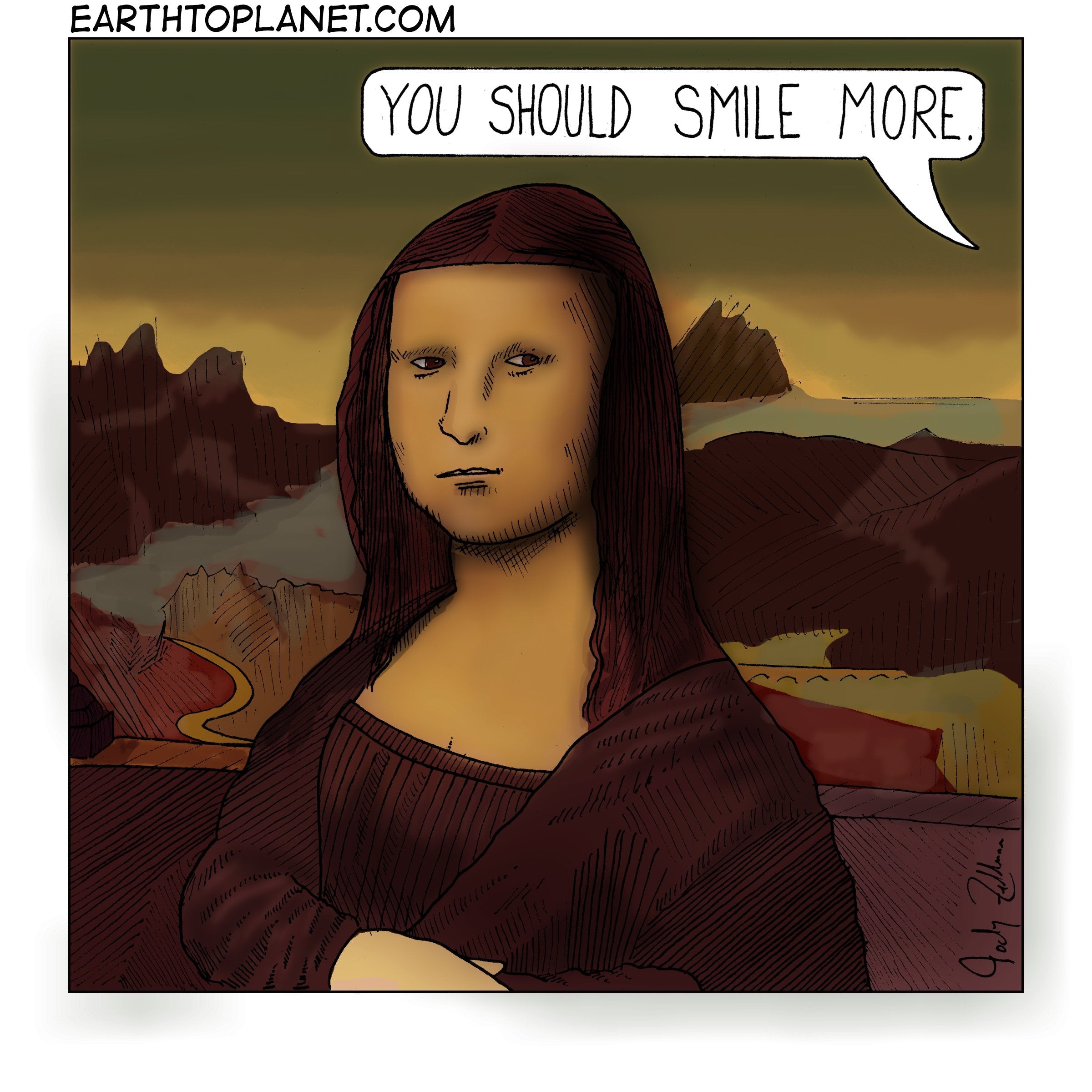 Mona Lisa Cartoon